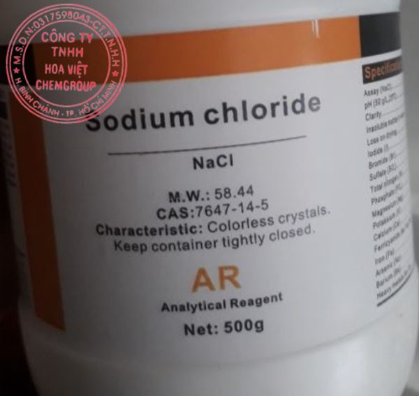 HÓA CHẤT THÍ NGHIỆM Sodium Chloride-NACL – CÔNG TY TNHH HOA VIỆT CHEMGROUP