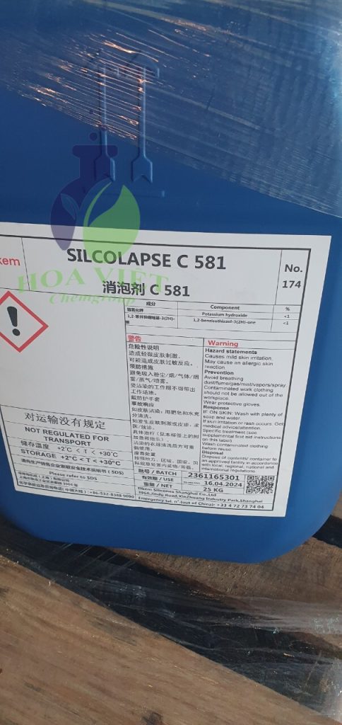 Chất phá bọt SILCOLAPSE C581 – CÔNG TY TNHH HOA VIỆT CHEMGROUP
